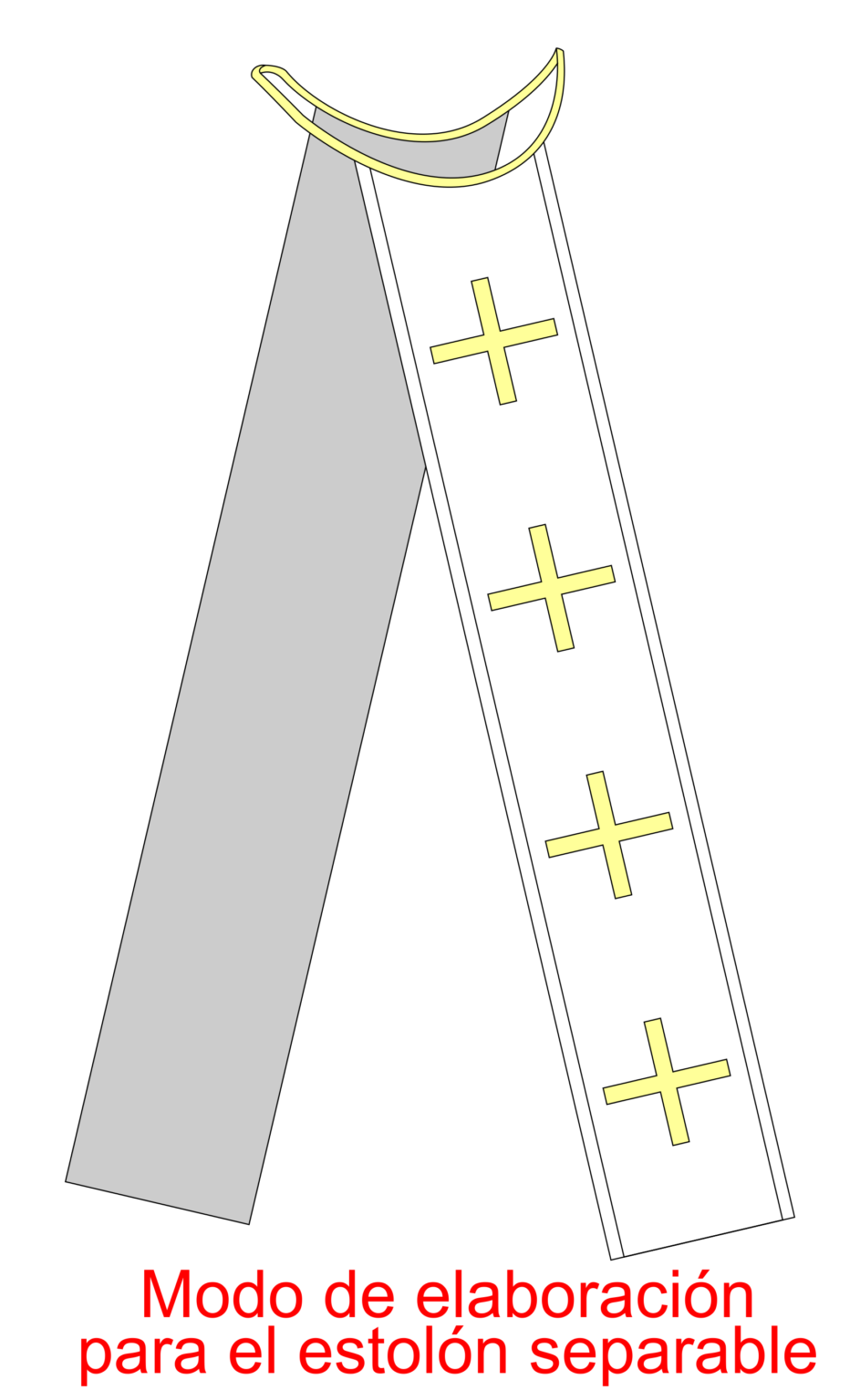 Estolón Bordado separable -Taus Ornamentos Sacerdotales
