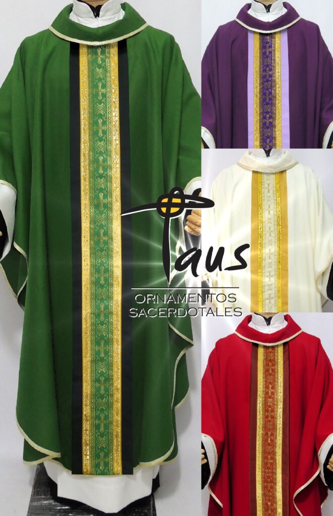 Conjunto litúrgico casullas - Taus Ornamentos Sacerdotales